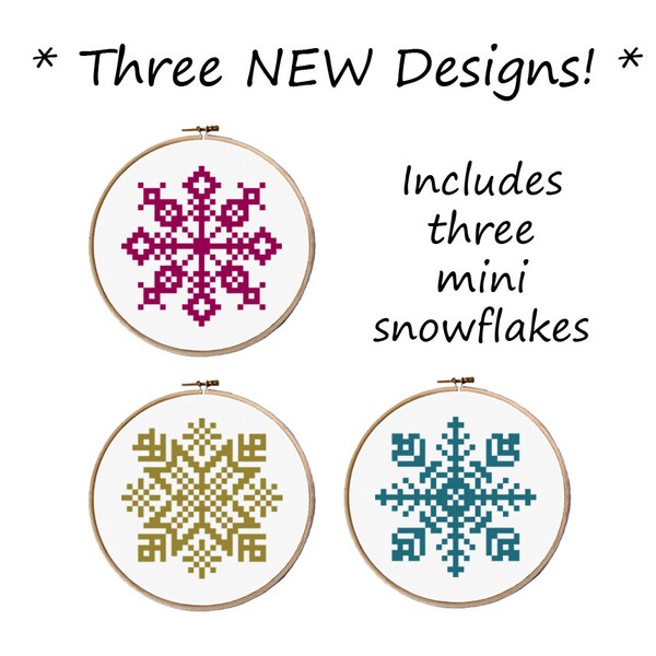 Snowflake Cross Stitch Pattern - Etsy