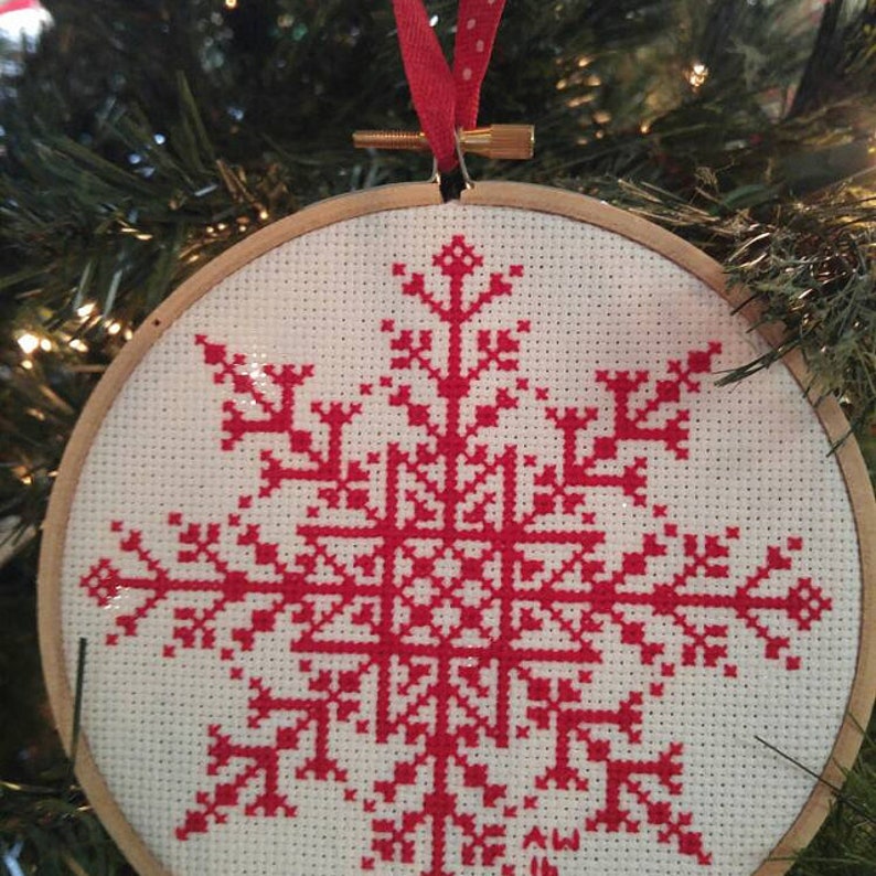 Snowflake Cross Stitch Pattern Christmas Cross Stitch Easy - Etsy