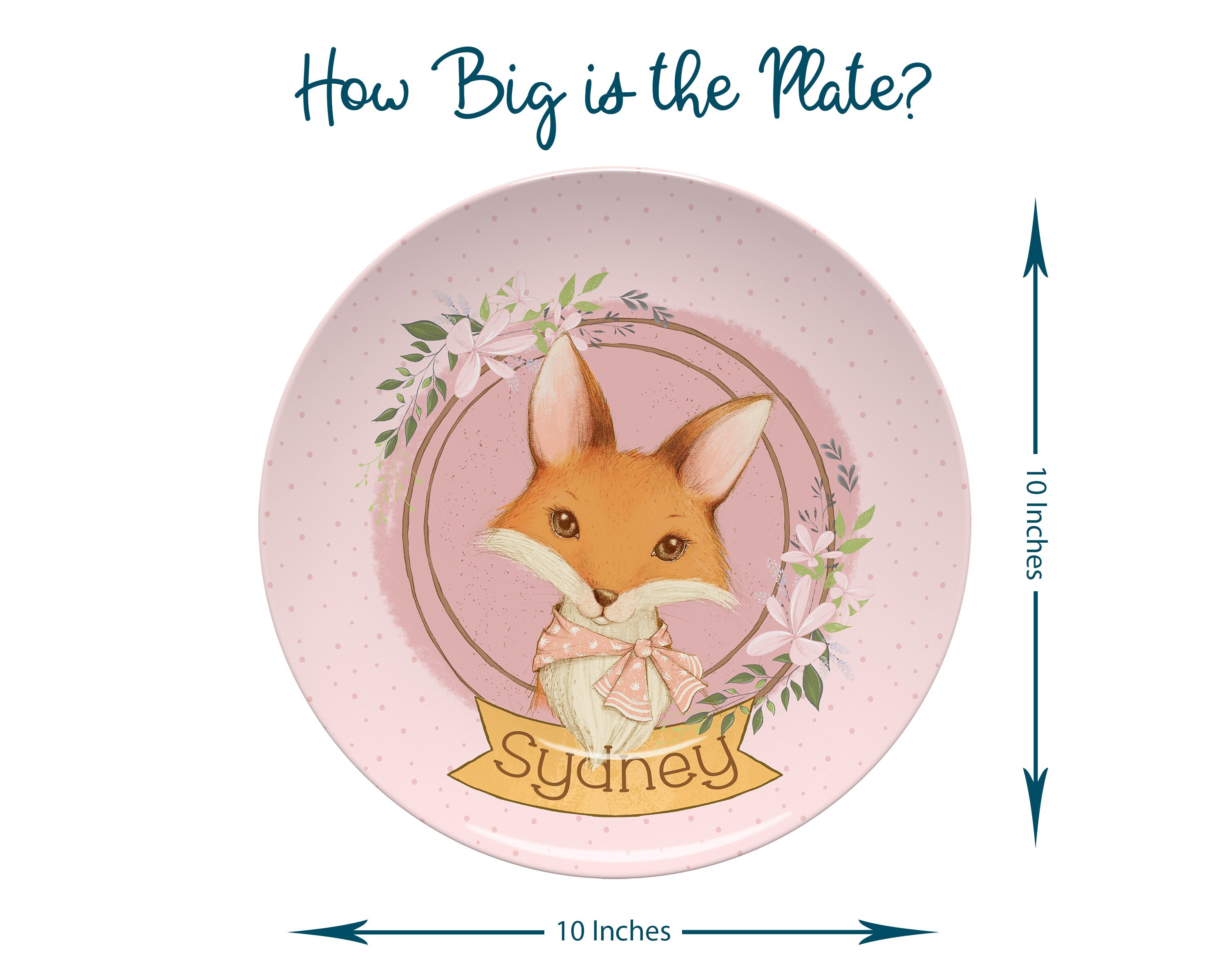 Personalized Vintage-style Fox Plate & Bowl Set Baby Dish - Etsy