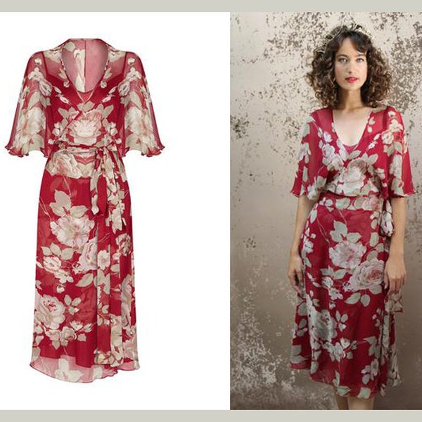 Silk Wrap Dress - Etsy