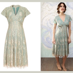 Exquisite Lace Tea Dress in Our Beautiful Platinum Lace With - Etsy