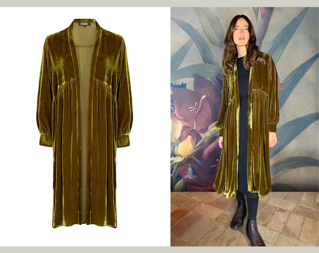 Sumptuous Silk Velvet Duster Coat in Venetian Gold Silk Velvet - Etsy