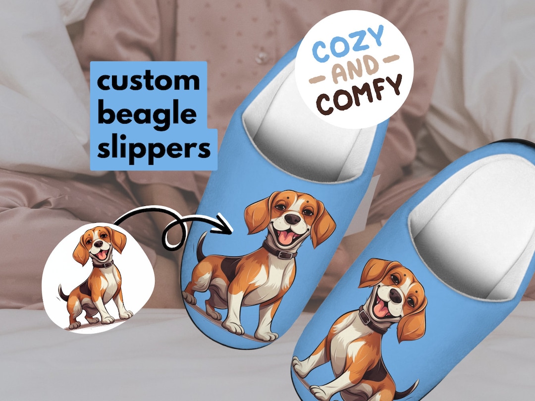 Customized Beagle Slippers - Perfect Gift for Beagle Lovers, Cozy and ...