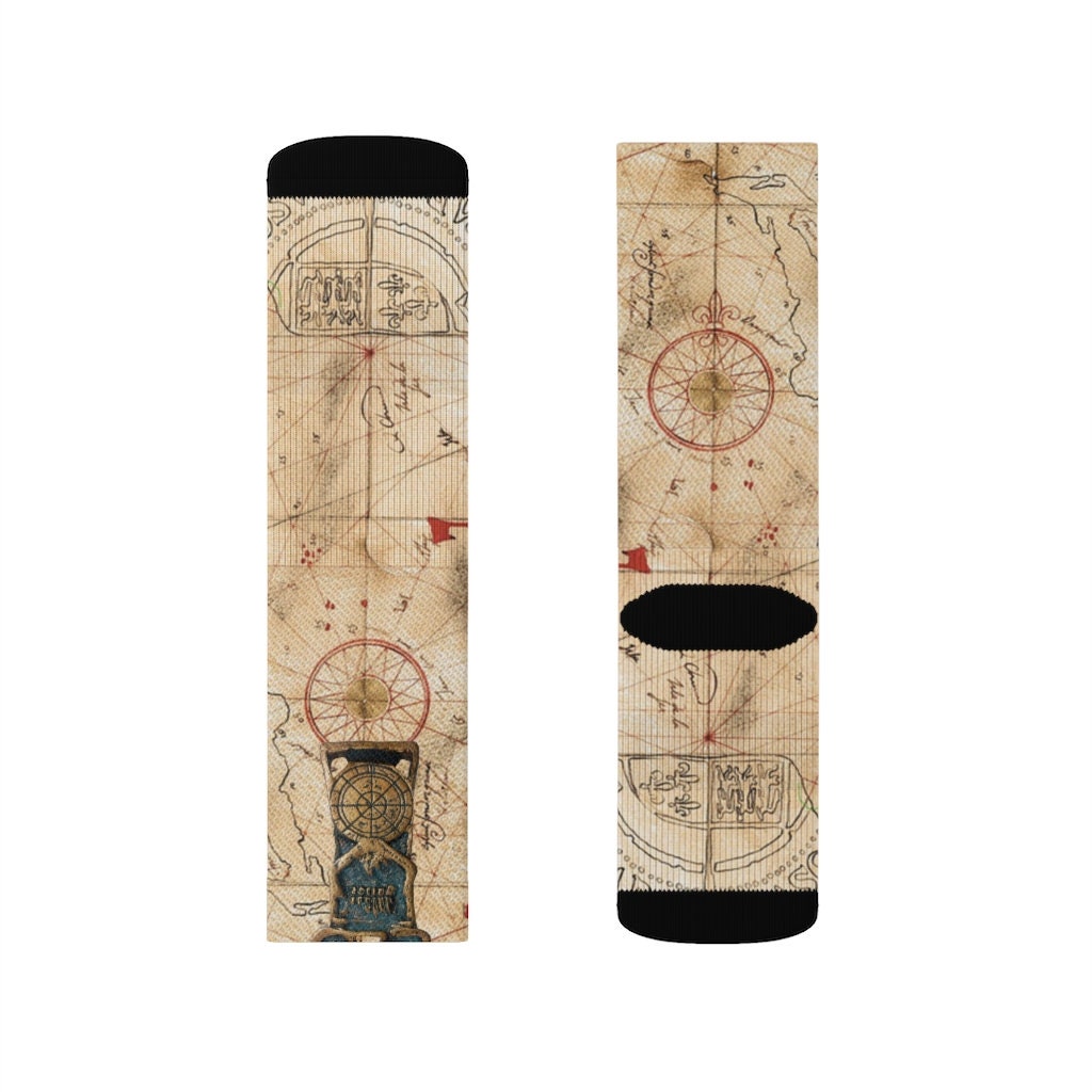 The Goonies Copper Bones, Doubloon, One Eyed Willy's Treasure Map Socks ...