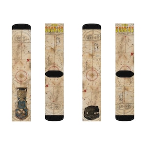 The Goonies Copper Bones, Doubloon, One Eyed Willy's Treasure Map Socks ...