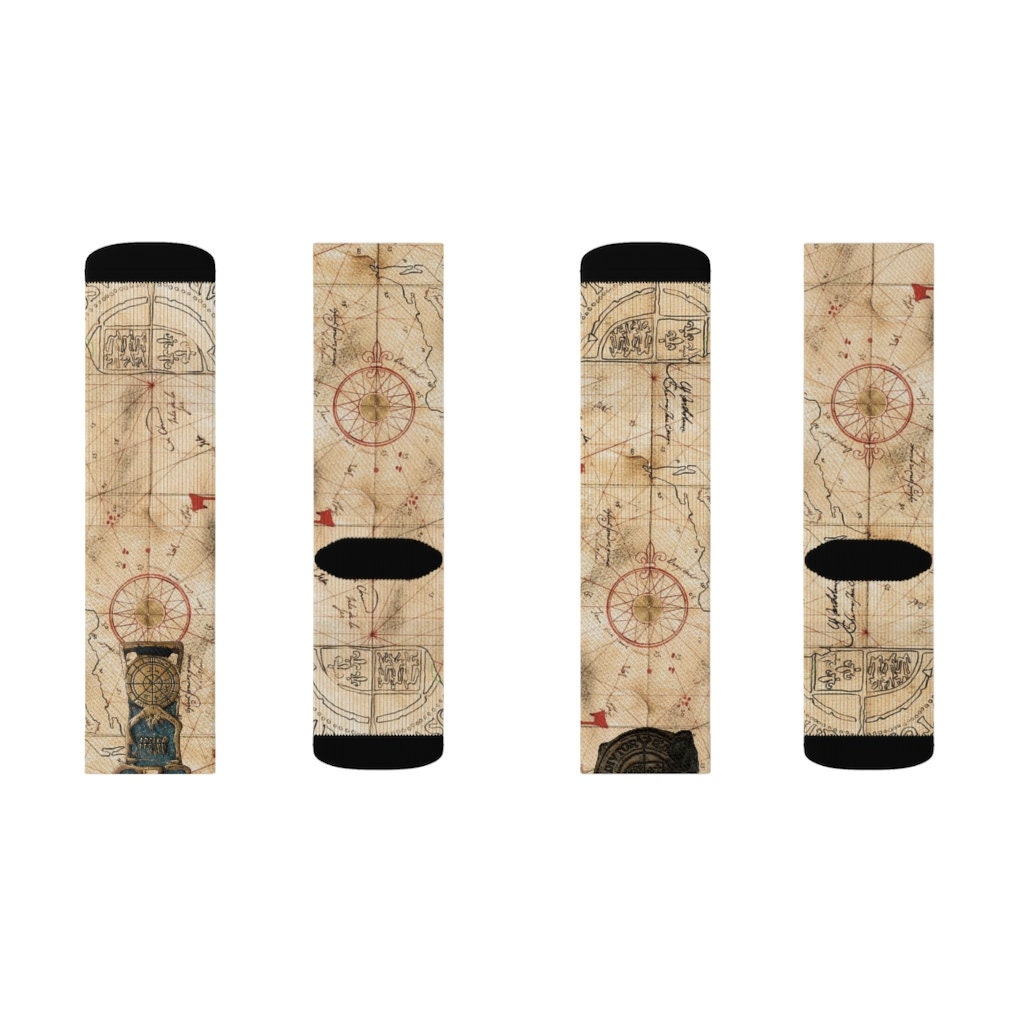 The Goonies Copper Bones, Doubloon, One Eyed Willy's Treasure Map Socks ...
