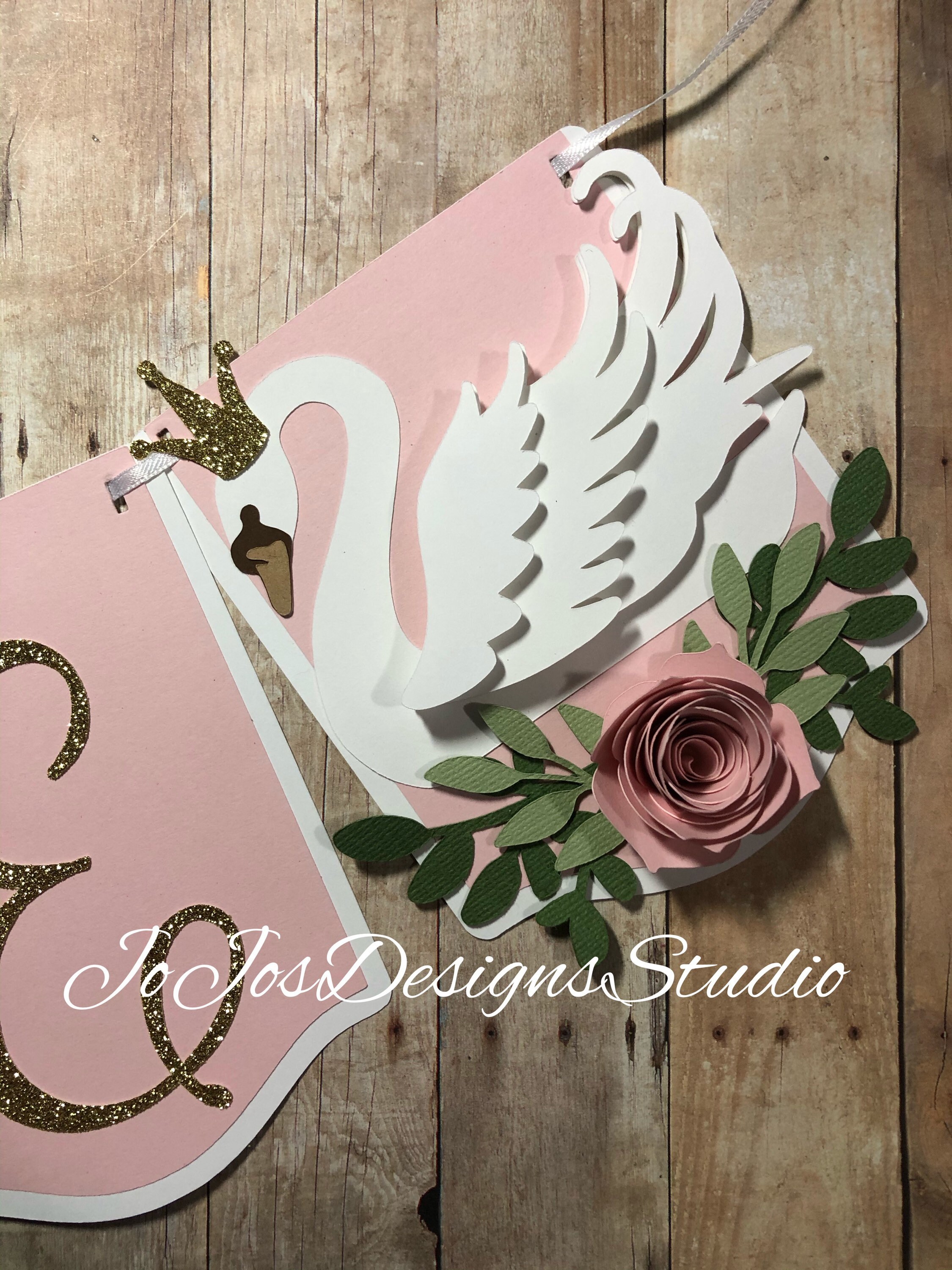 Swan milestone Banner Swan monthly Banner Swan Birthday | Etsy