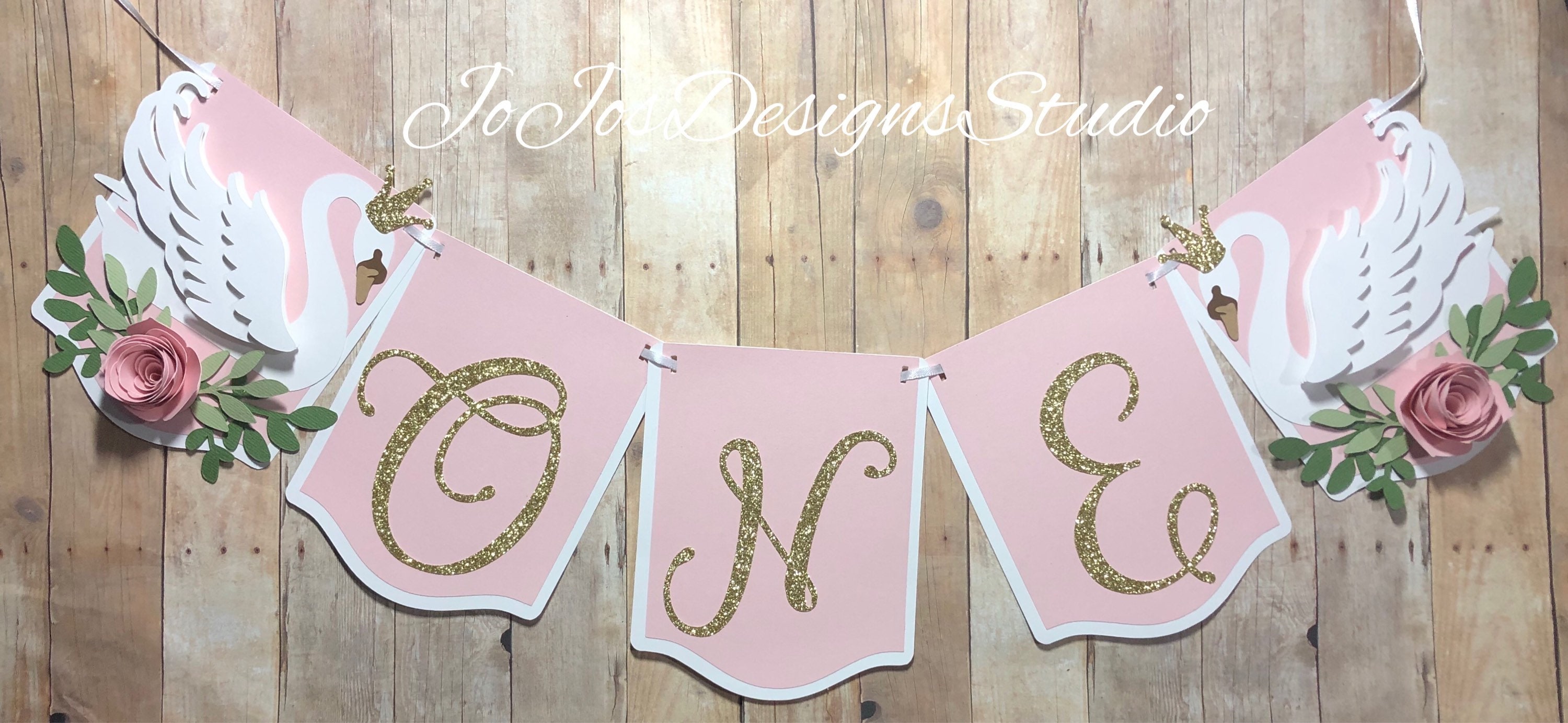 Swan milestone Banner Swan monthly Banner Swan Birthday | Etsy