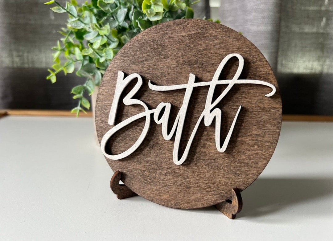 Bath Sign, Bathroom Sign, Farmhouse Sign, Bathroom Decor, Farmhouse ...