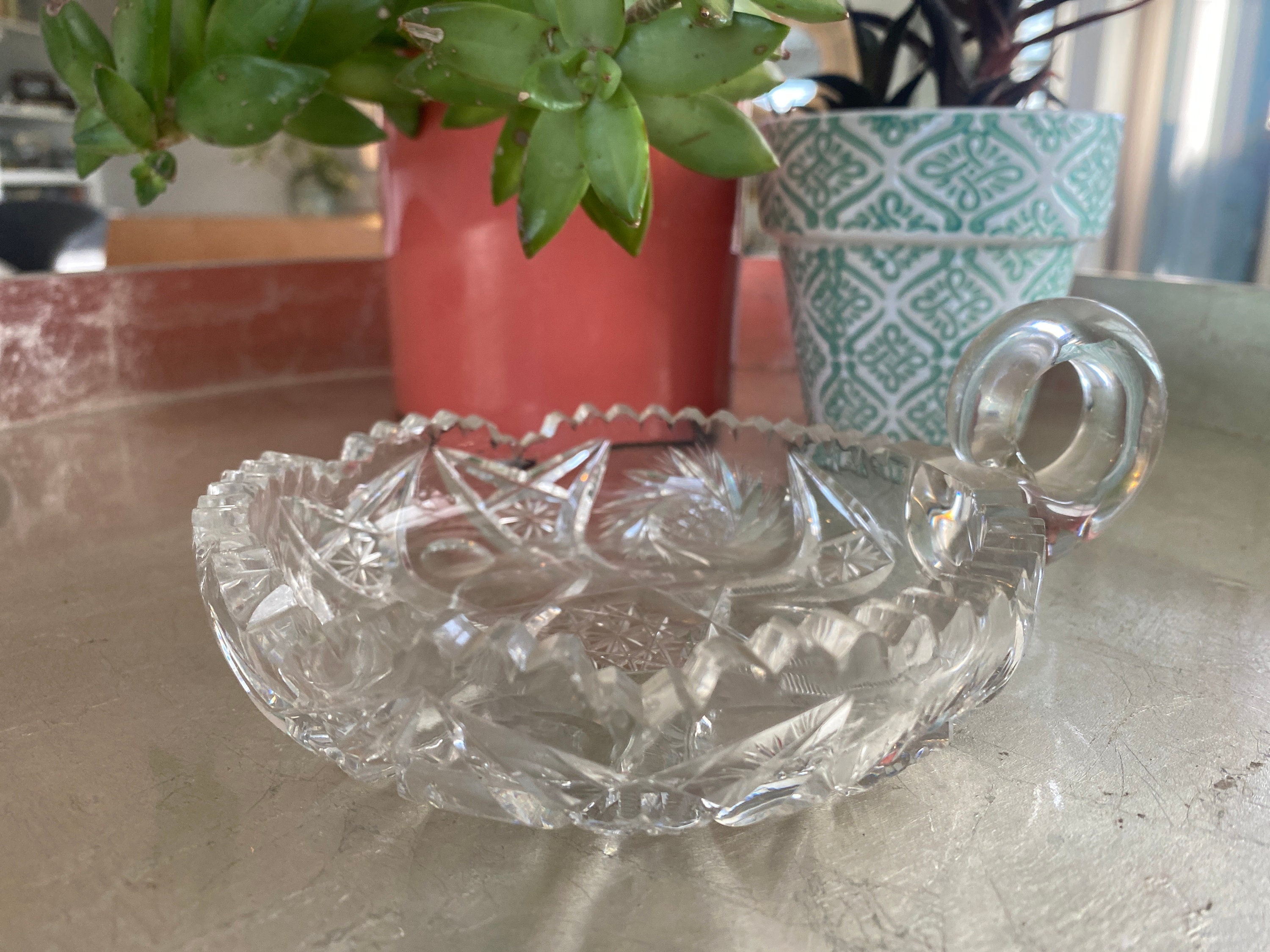 American Brilliant Period ABP Cut Glass Nappy Bon Bon Dish - Etsy