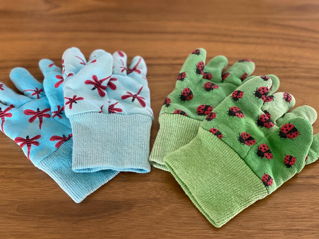 2 Pair Vintage Children's Gloves Vintage Kid's Gardening Gloves Lady ...
