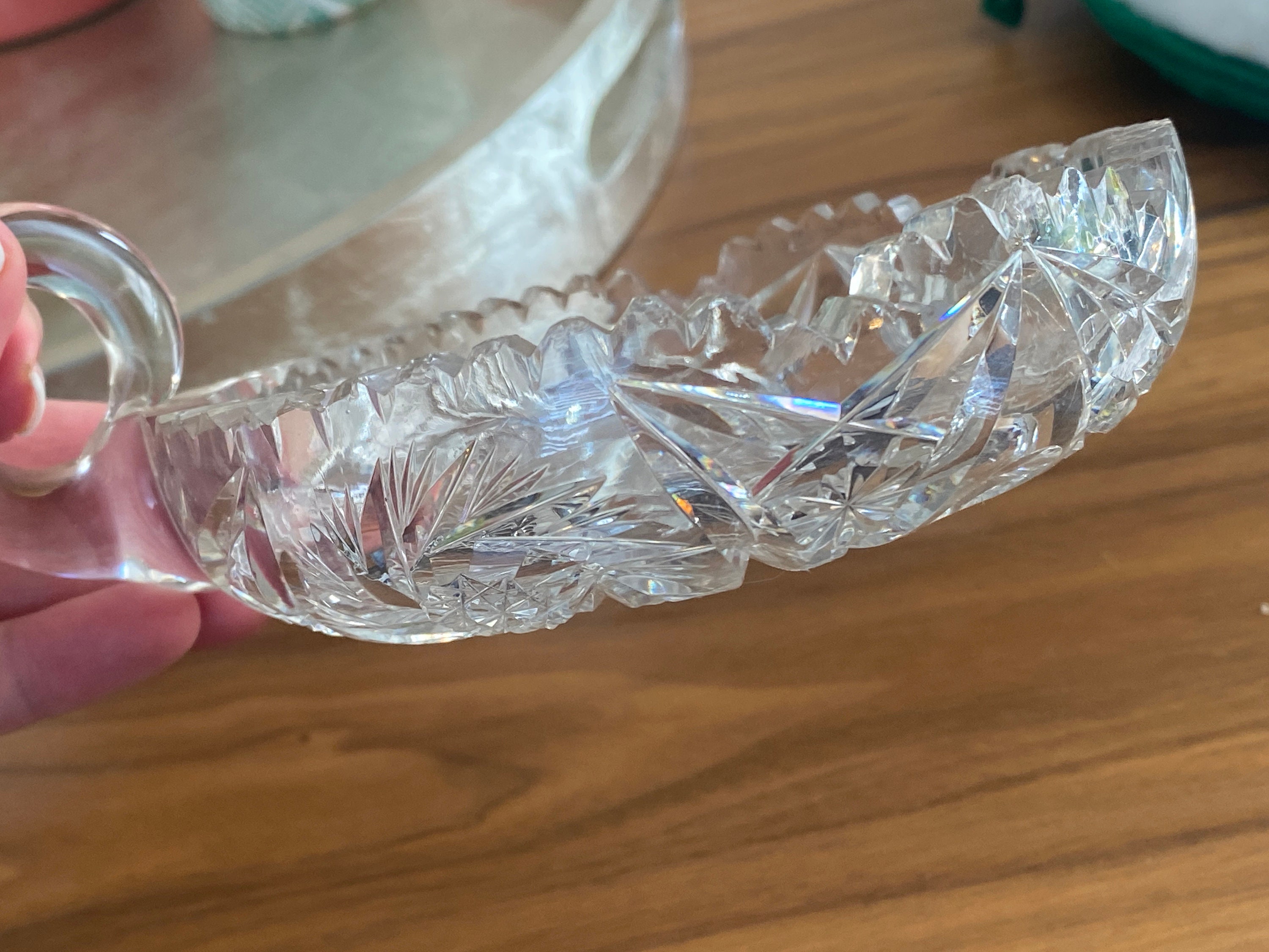 American Brilliant Period ABP Cut Glass Nappy Bon Bon Dish - Etsy