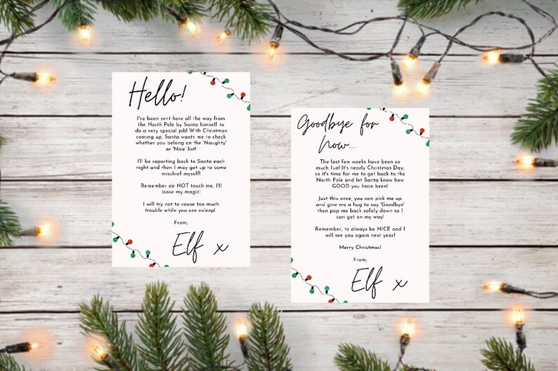 Elf on the Shelf Letter, Printable Elf Arrival & Departure Letter - Etsy