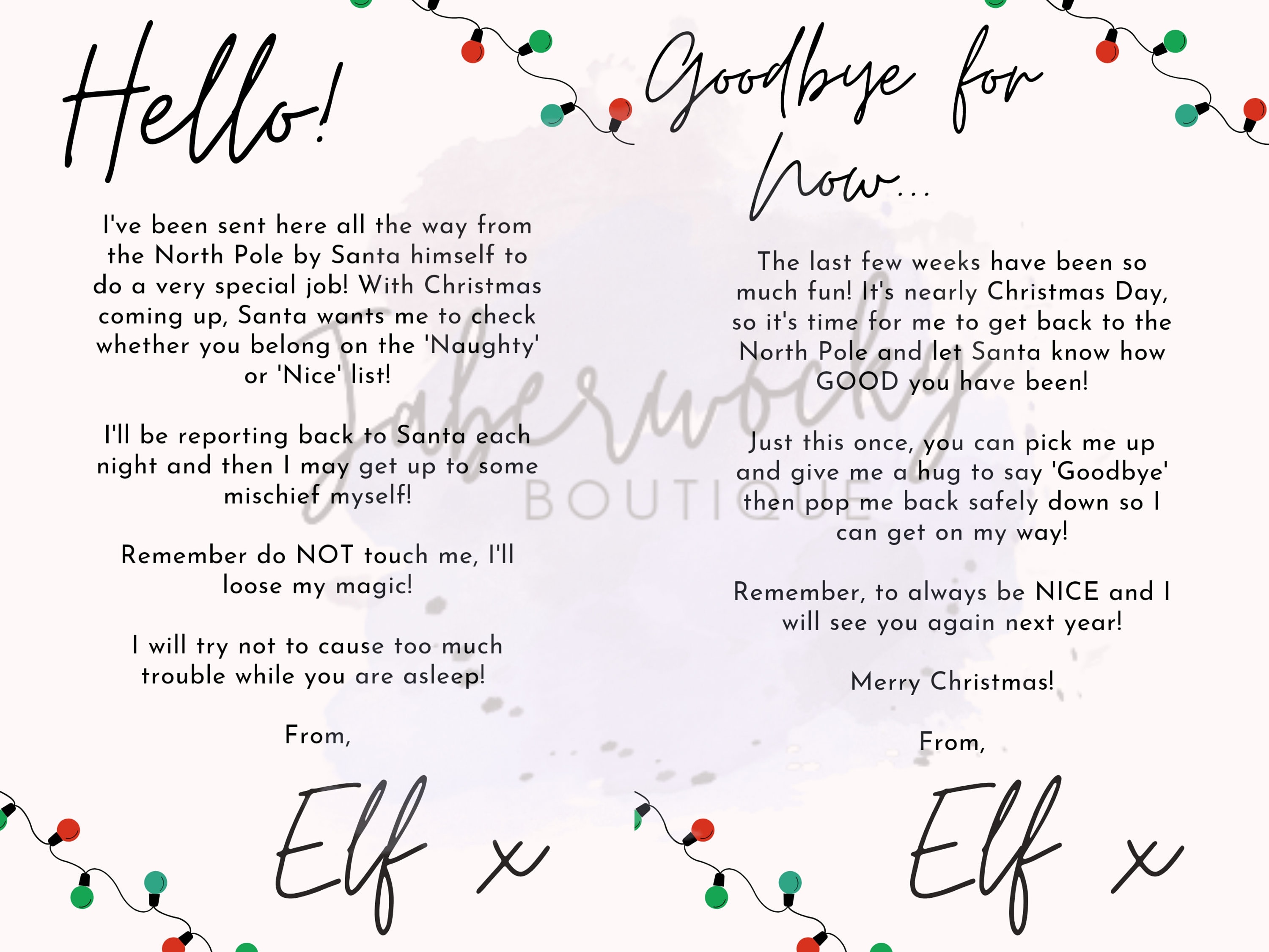 Elf on the Shelf Letter, Printable Elf Arrival & Departure Letter - Etsy