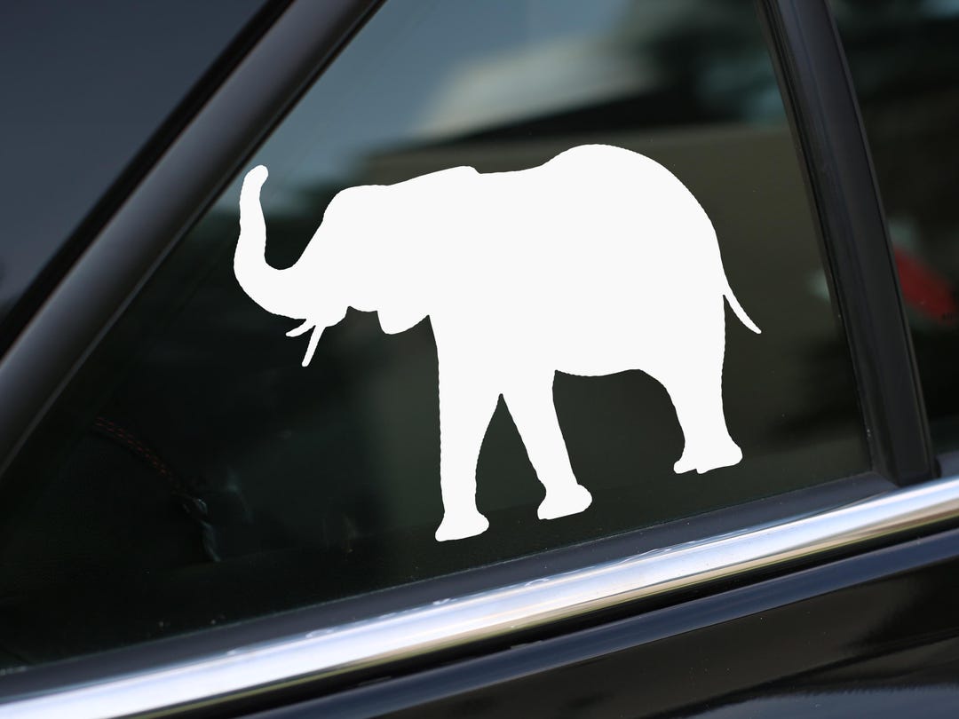 Elephant Decal, Sticker for Car, Laptop or Wall, Vinyl Gift, Elephant ...