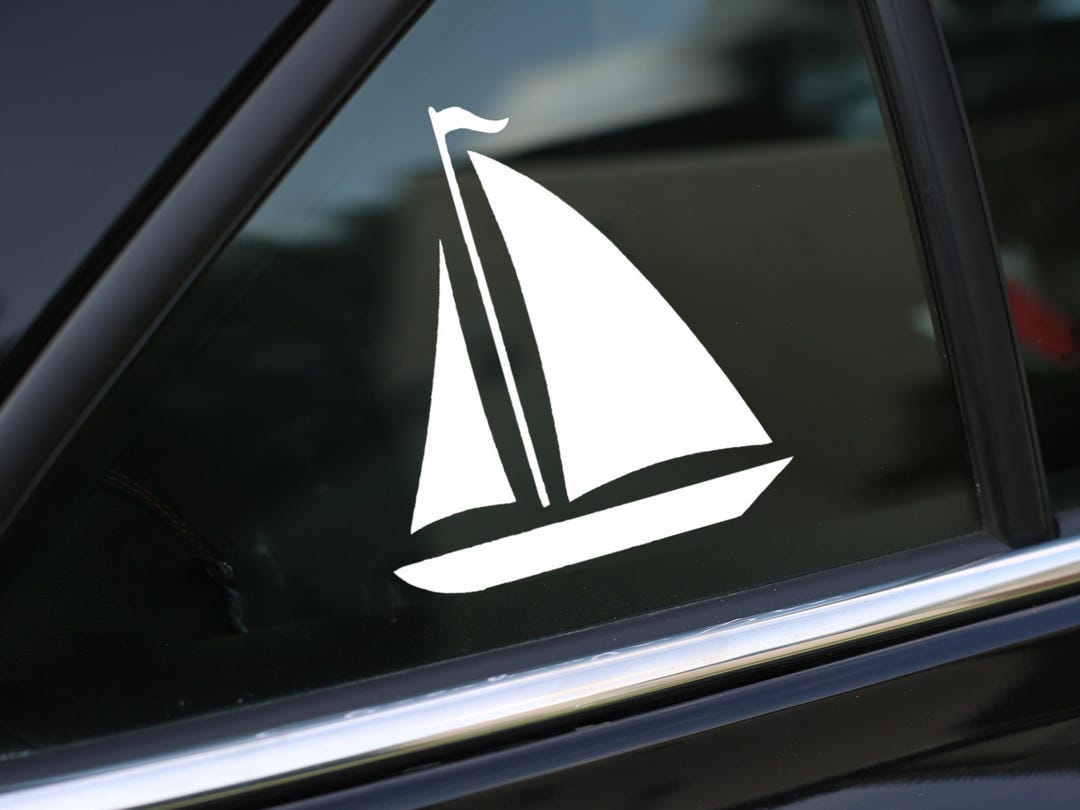 Boat Decal, Sailing Decal Sticker for Car, Laptop or Wall, Vinyl Gift ...