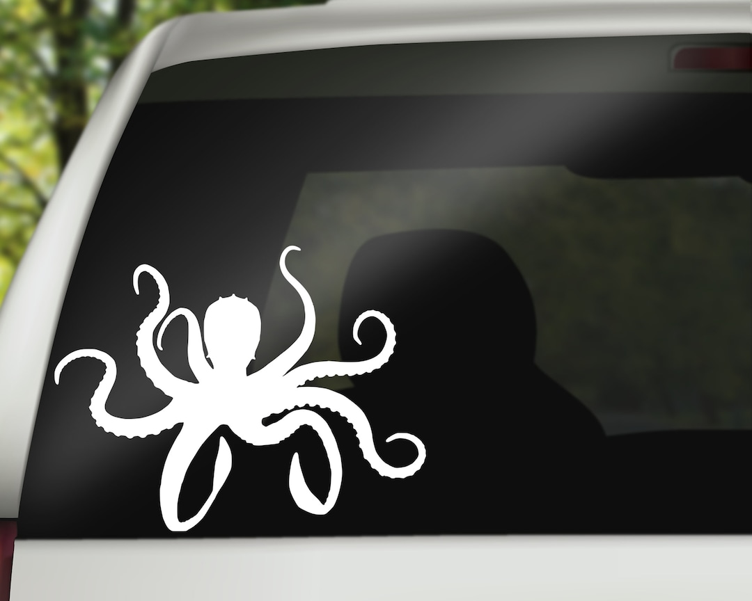 Octopus Decal, Sticker for Car, Laptop or Wall, Vinyl Gift, Octopus ...