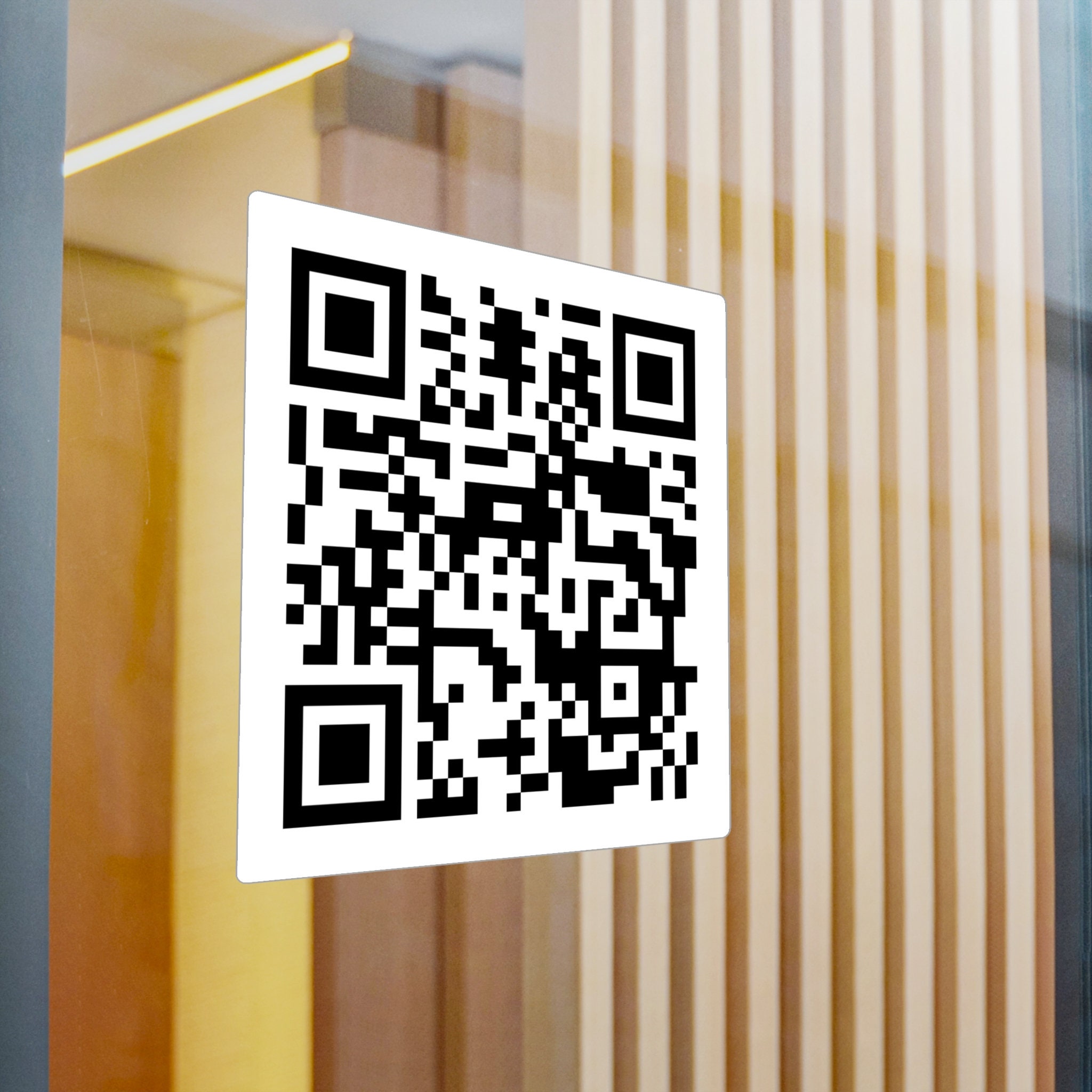 Custom QR Code Decal, Business QR Code Decal, Business Door QR Code ...