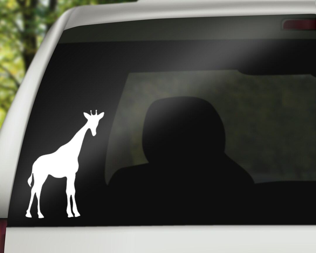 Giraffe Decal, Sticker for Car, Laptop or Wall, Vinyl Gift, Giraffe ...
