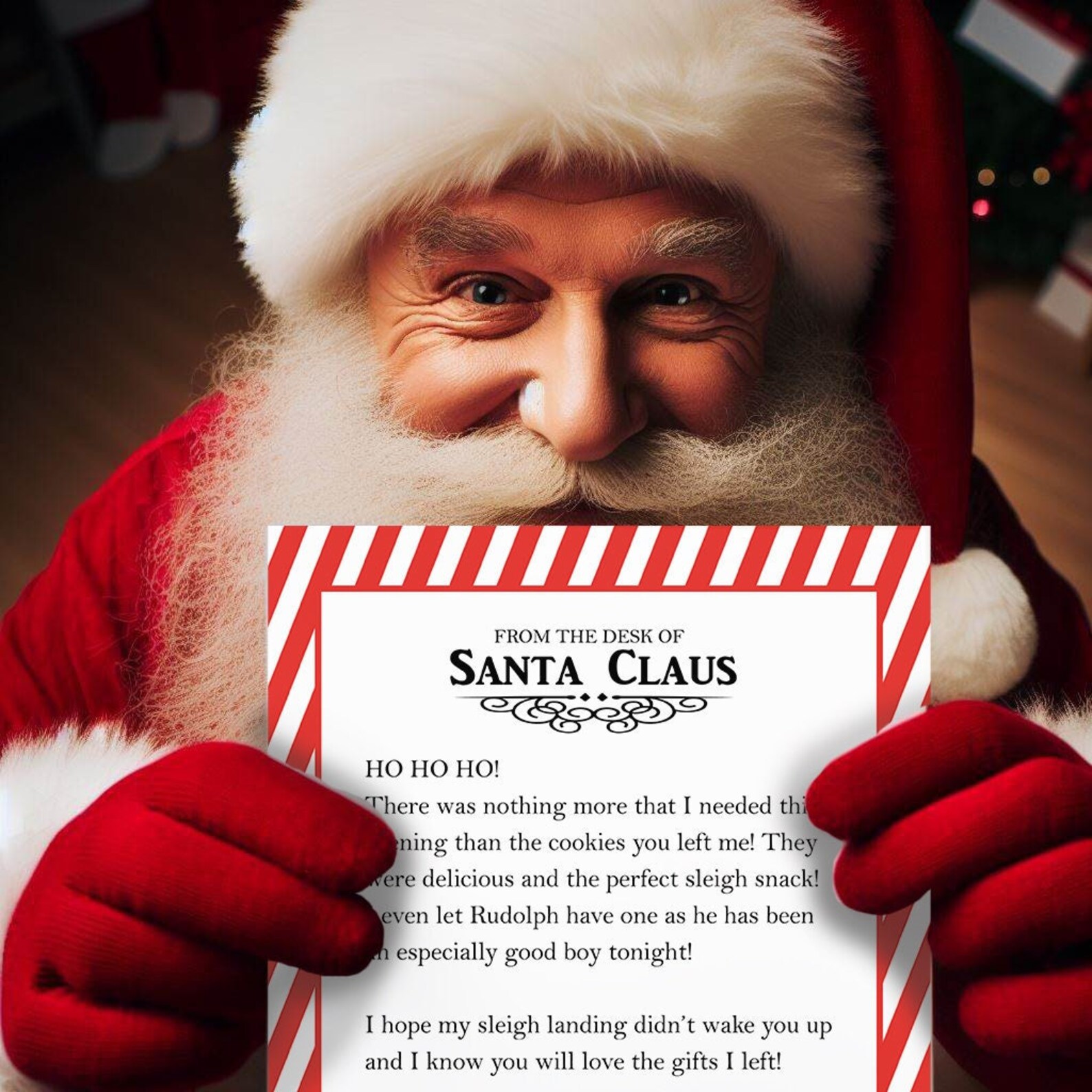 Thanks for the Cookies Letter From Santa, Christmas Morning Letter From ...