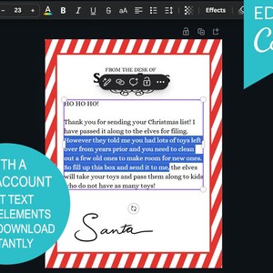 Thanks for the Cookies Letter From Santa, Christmas Morning Letter From ...