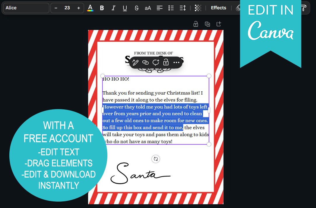 Thanks for the Cookies Letter From Santa, Christmas Morning Letter From ...