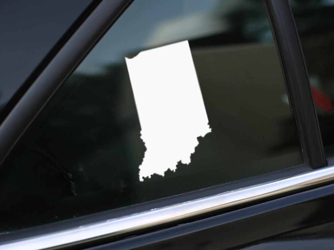 Indiana State Decal, Indiana Vinyl Decal Sticker for Car, Laptop or ...