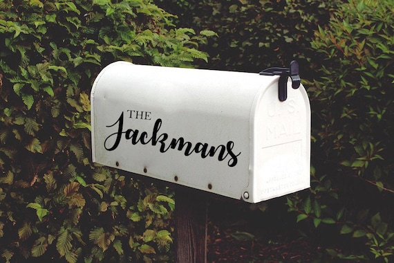 Mailbox Decal Last Name Decal Home Decor Housewarming Gift - Etsy