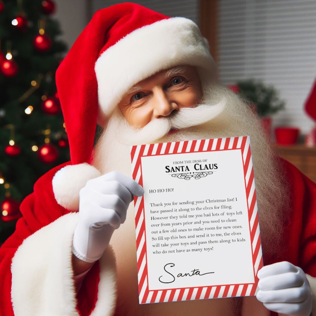 Donate Your Toys, Letter From Santa, Clean Out Old Toys Letter, New ...