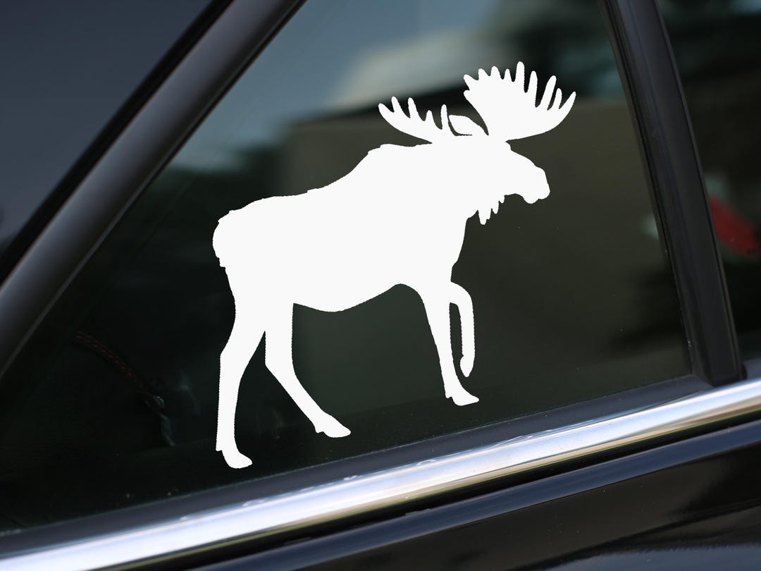 Moose Decal, Sticker for Car, Laptop or Wall, Vinyl Gift, Moose Gift ...