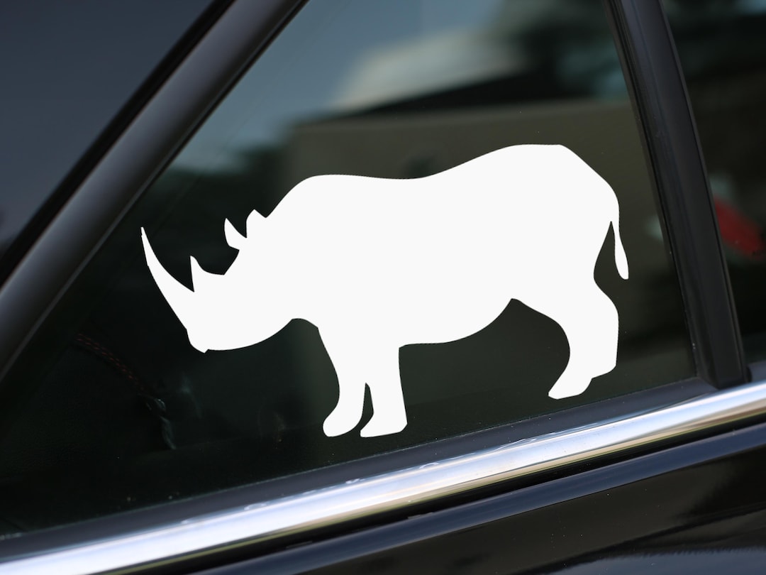 Rhino Decal, Sticker for Car, Laptop or Wall, Vinyl Gift, Rhino Gift - Etsy