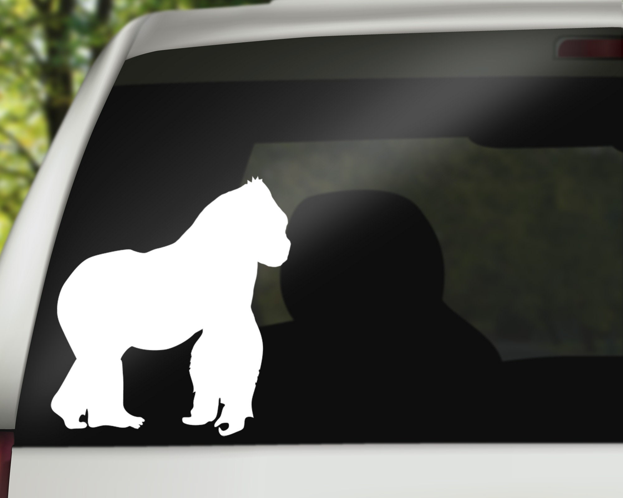 Gorilla Decal, Sticker for Car, Laptop or Wall, Vinyl Gift, Gorilla ...