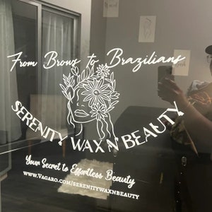 Salon Decal, Salon Sign, Salon Logo Decal, Business Door Decal, Store ...