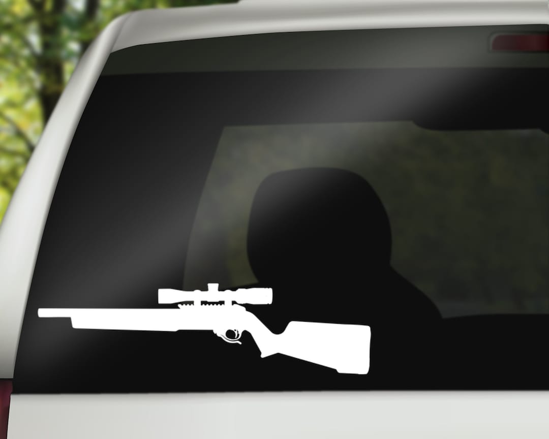Rifle Decal, Hunting Decal Sticker for Car, Laptop or Wall, Vinyl Gift ...