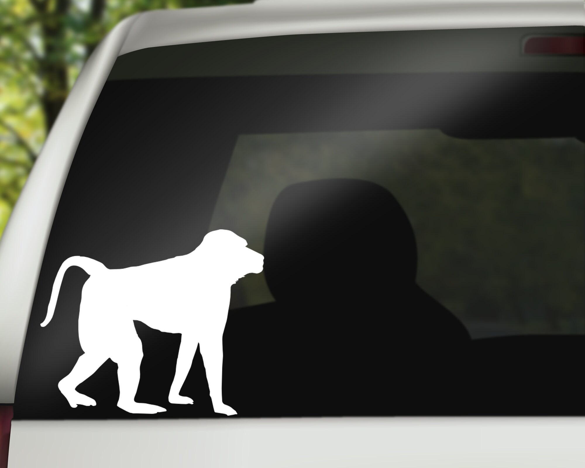 Monkey Decal, Chimp Decal Sticker for Car, Laptop or Wall, Vinyl Gift ...