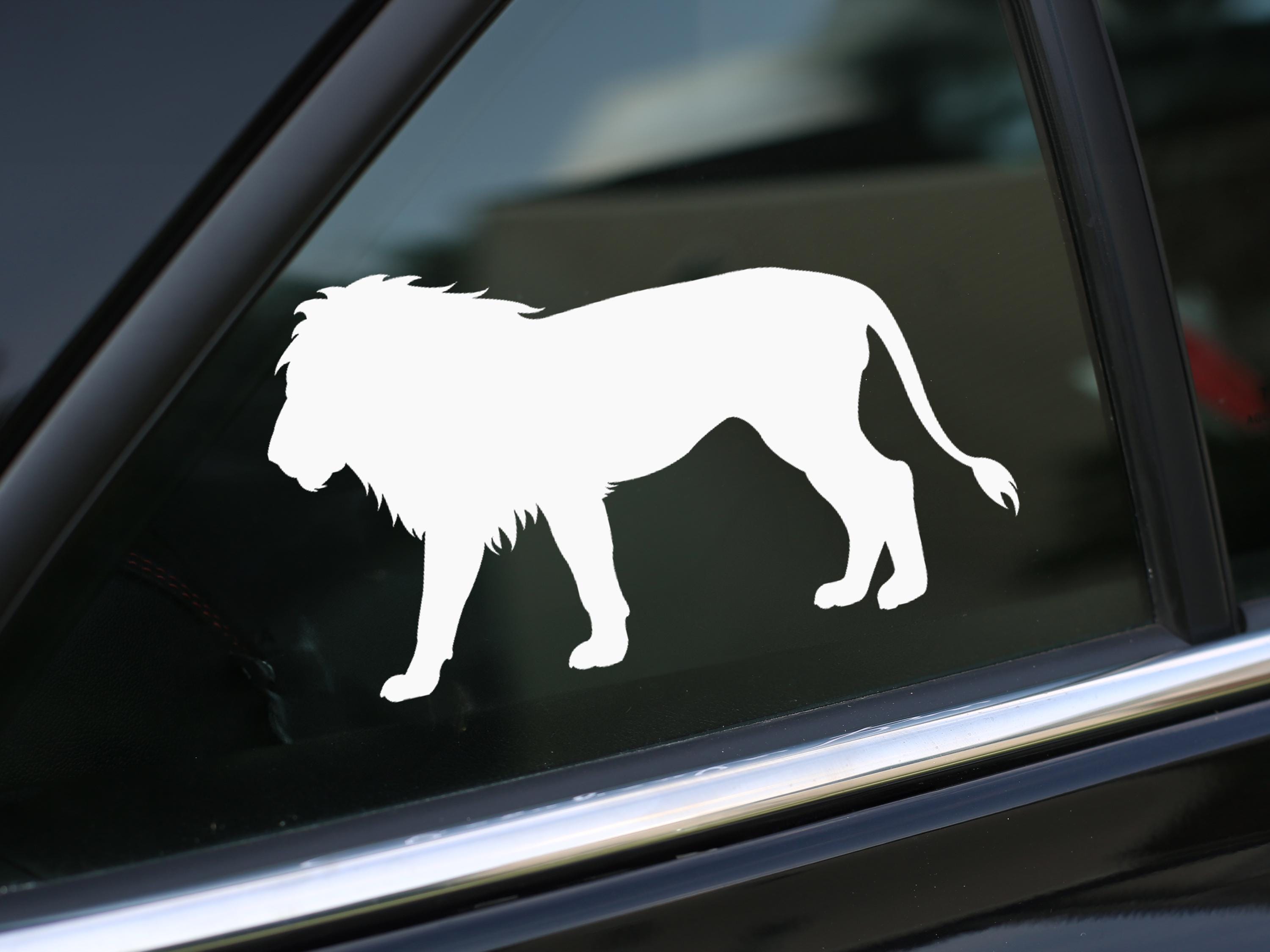 Lion Decal, Sticker for Car, Laptop or Wall, Vinyl Gift, Lion Gift - Etsy
