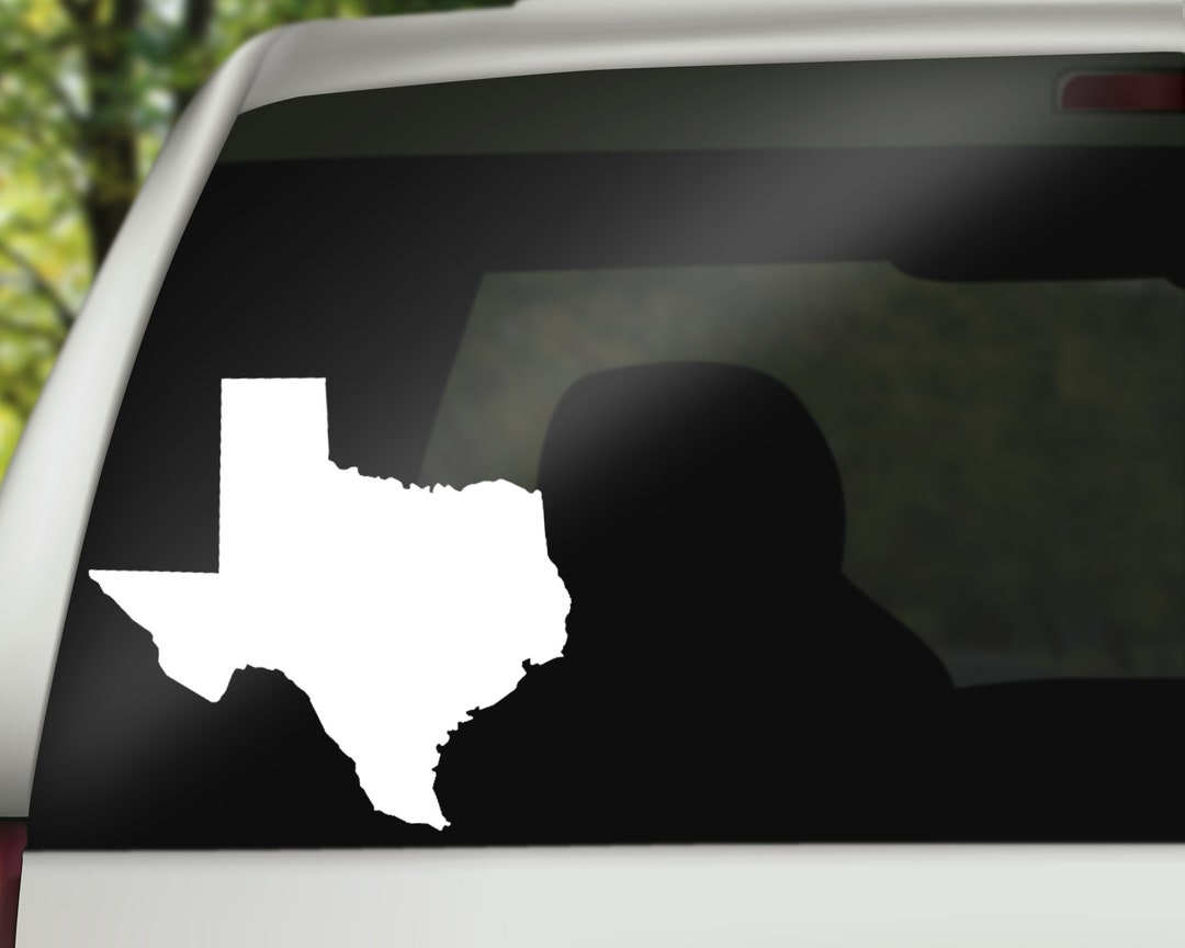 Texas State Decal, Texas Vinyl Decal Sticker for Car, Laptop or Wall ...