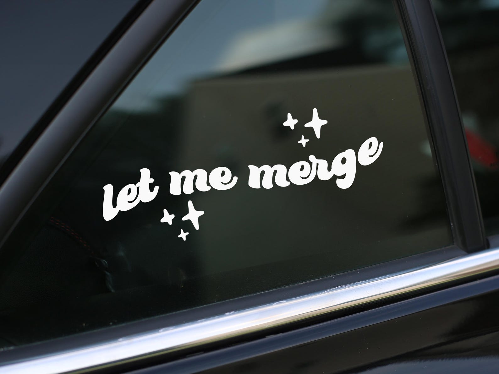 Let Me Merge Decal, Sticker for Car, Bumper Sticker, Laptop or Wall ...