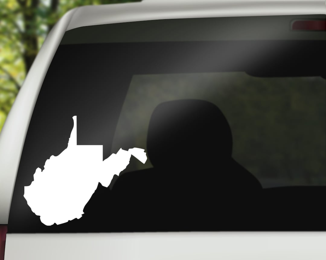 West Virginia State Decal, West Virginia Vinyl Decal Sticker for Car ...