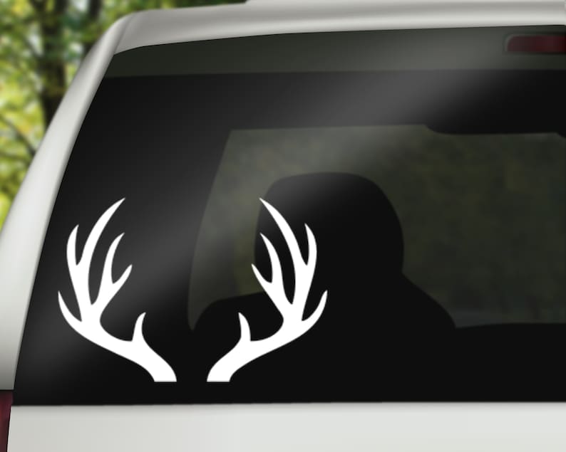 Antlers Decal, Hunting Decal Sticker for Car, Laptop or Wall, Vinyl ...