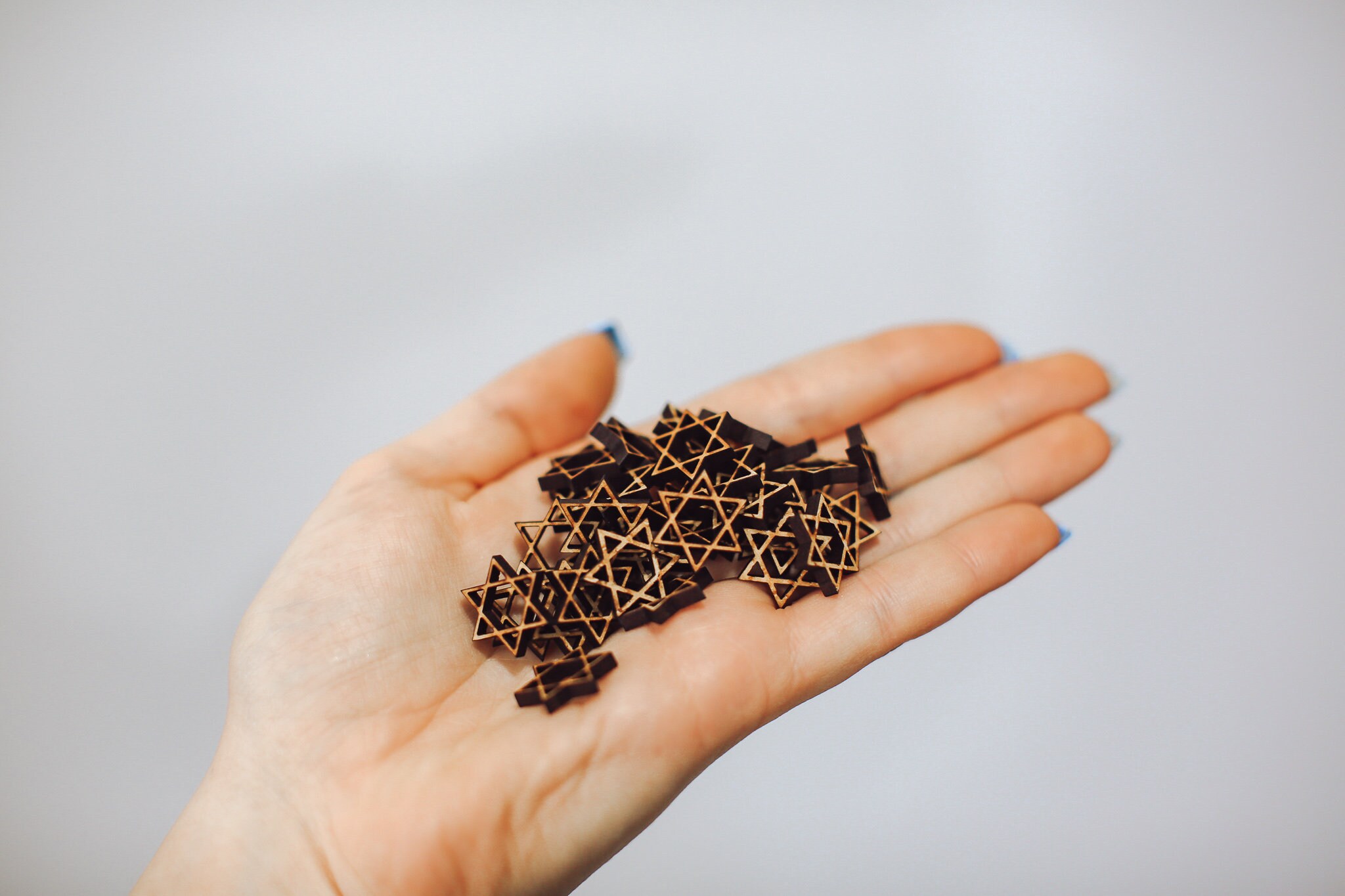 Star of David Confetti, Jewish Confetti, Wooden Confetti, Hanukkah ...