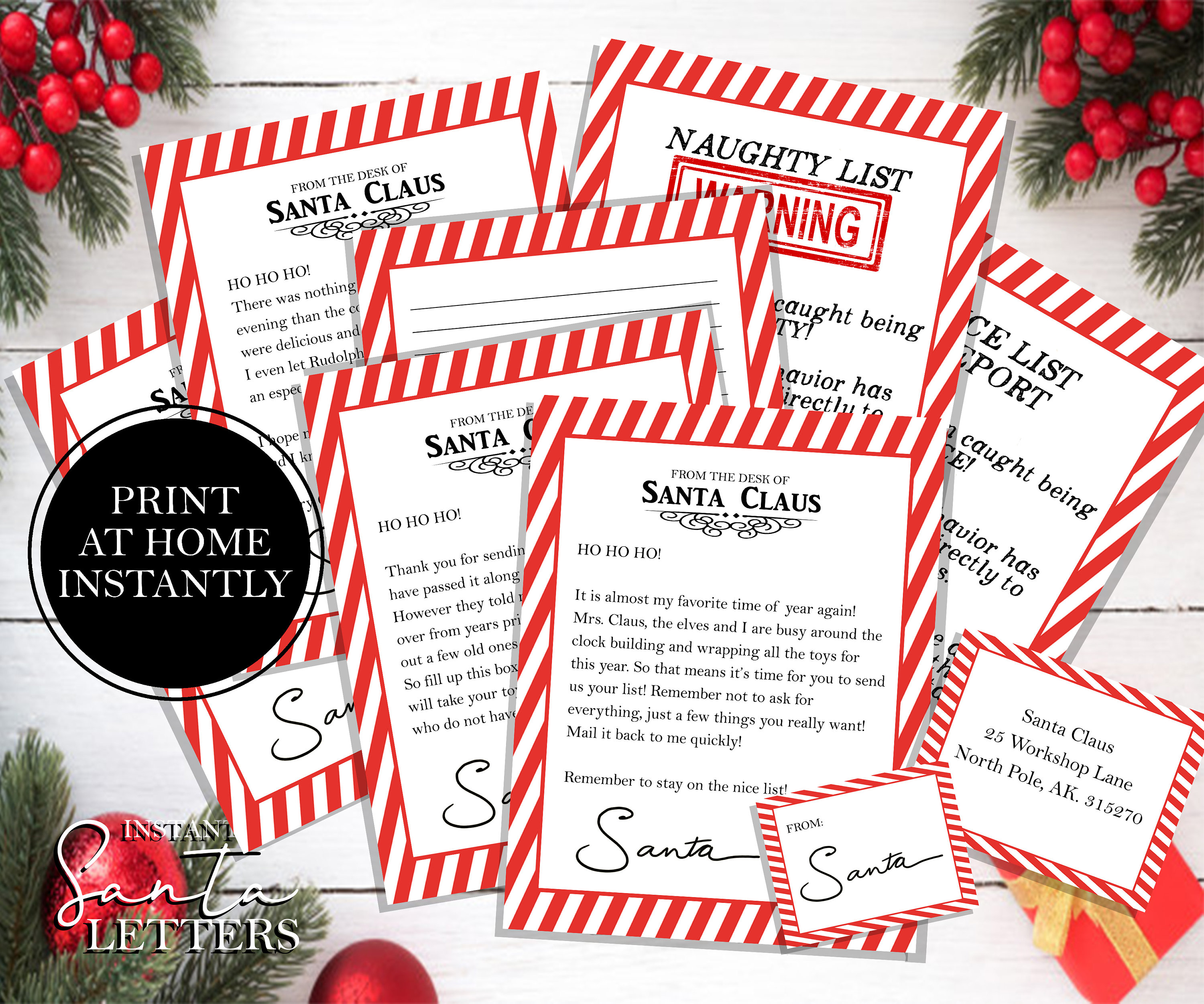 Letter From Santa Bundle 9 Files 3 Letters Write Letter to | Etsy