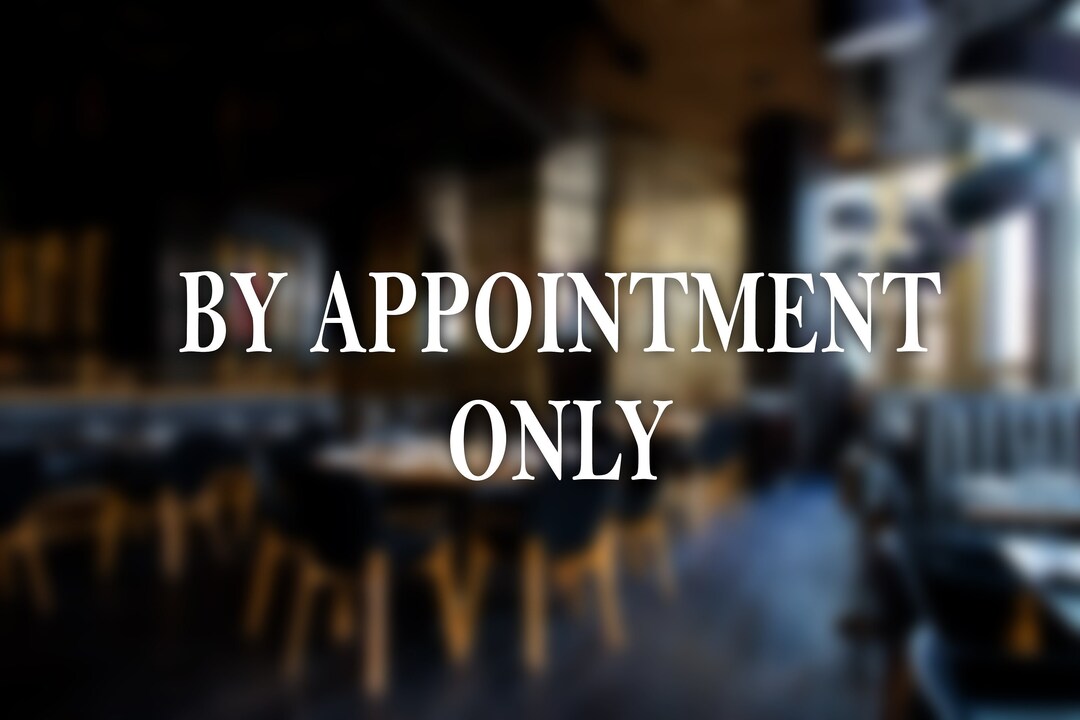 By Appointment Only Decal, Business Door Decal, Store Decal, Business ...