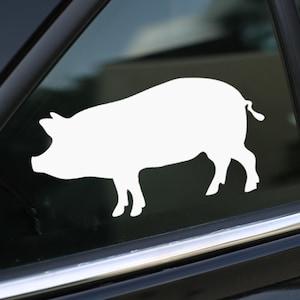 Pig Decal, Farm Decal Sticker for Car, Laptop or Wall, Vinyl Gift, Pig ...
