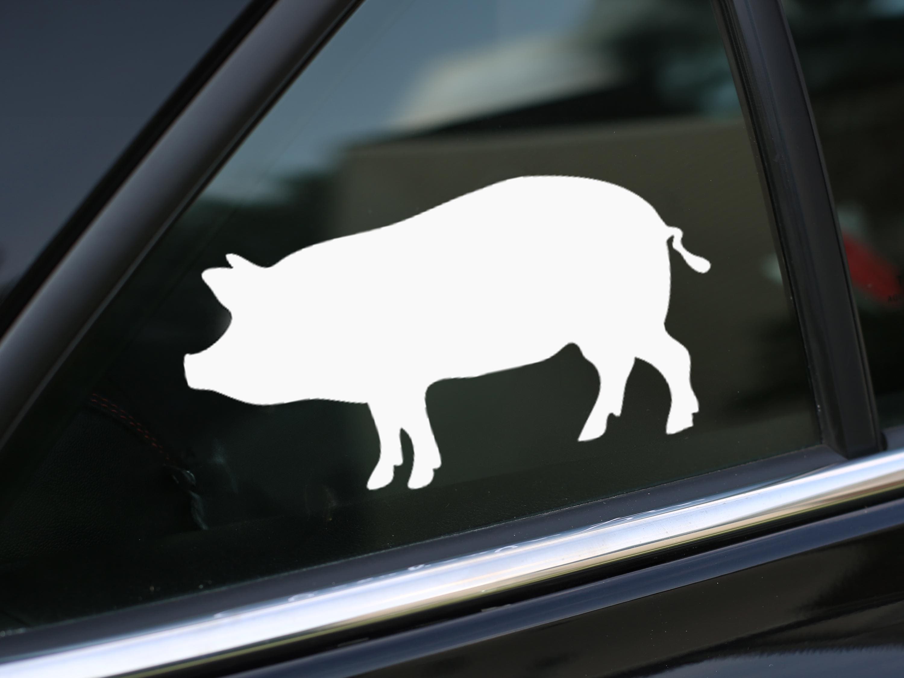 Pig Decal, Farm Decal Sticker for Car, Laptop or Wall, Vinyl Gift, Pig ...