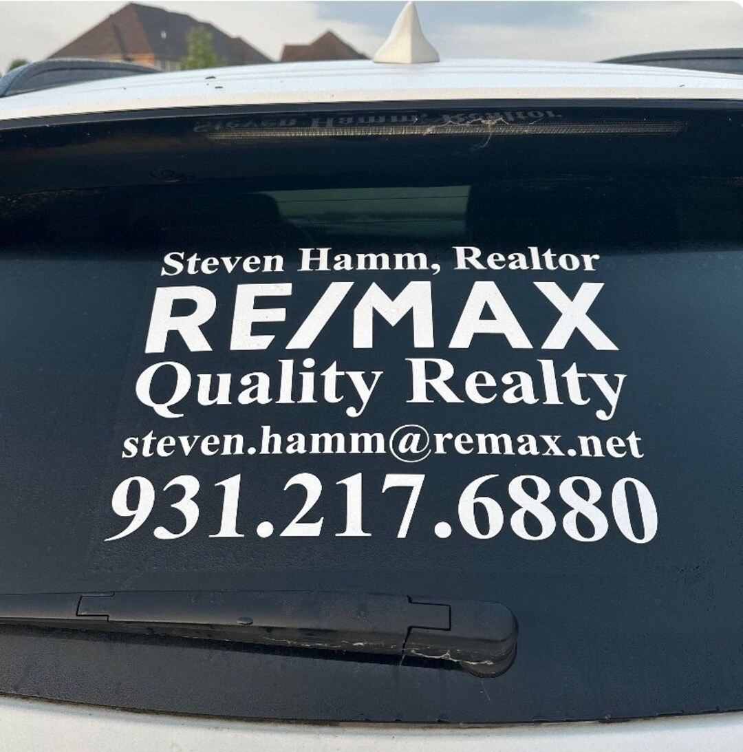 Realtor Decal, Business Decal, Car Business Decal, Car Decal, Realtor ...