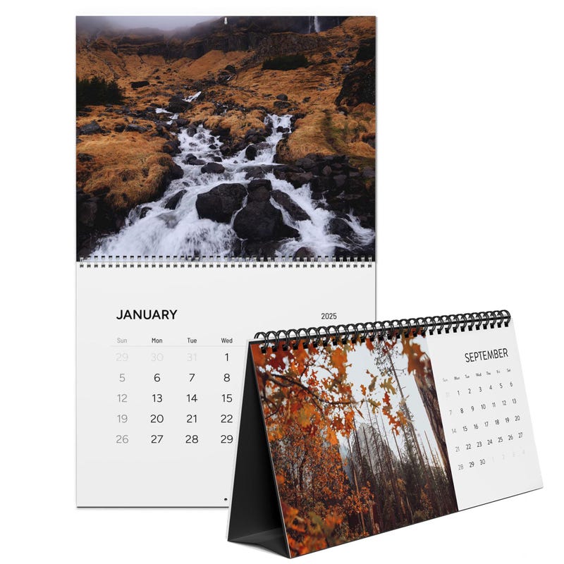 2025 Spiral Desk Calendar - Etsy