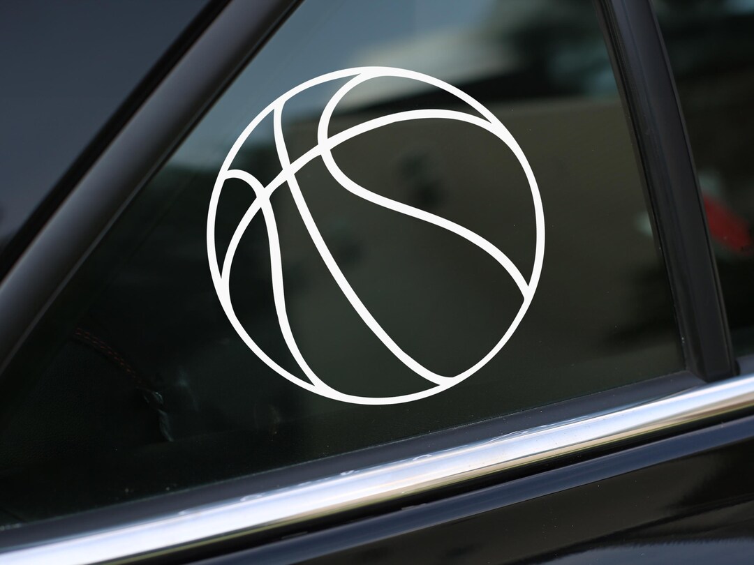 Basketball Decal, Sports Decal Sticker for Car, Laptop or Wall, Vinyl ...