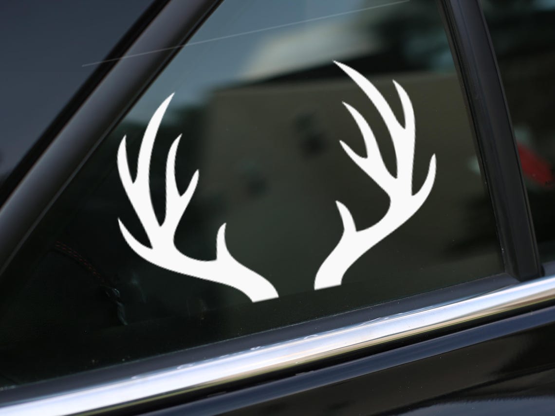 Antlers Decal, Hunting Decal Sticker for Car, Laptop or Wall, Vinyl ...