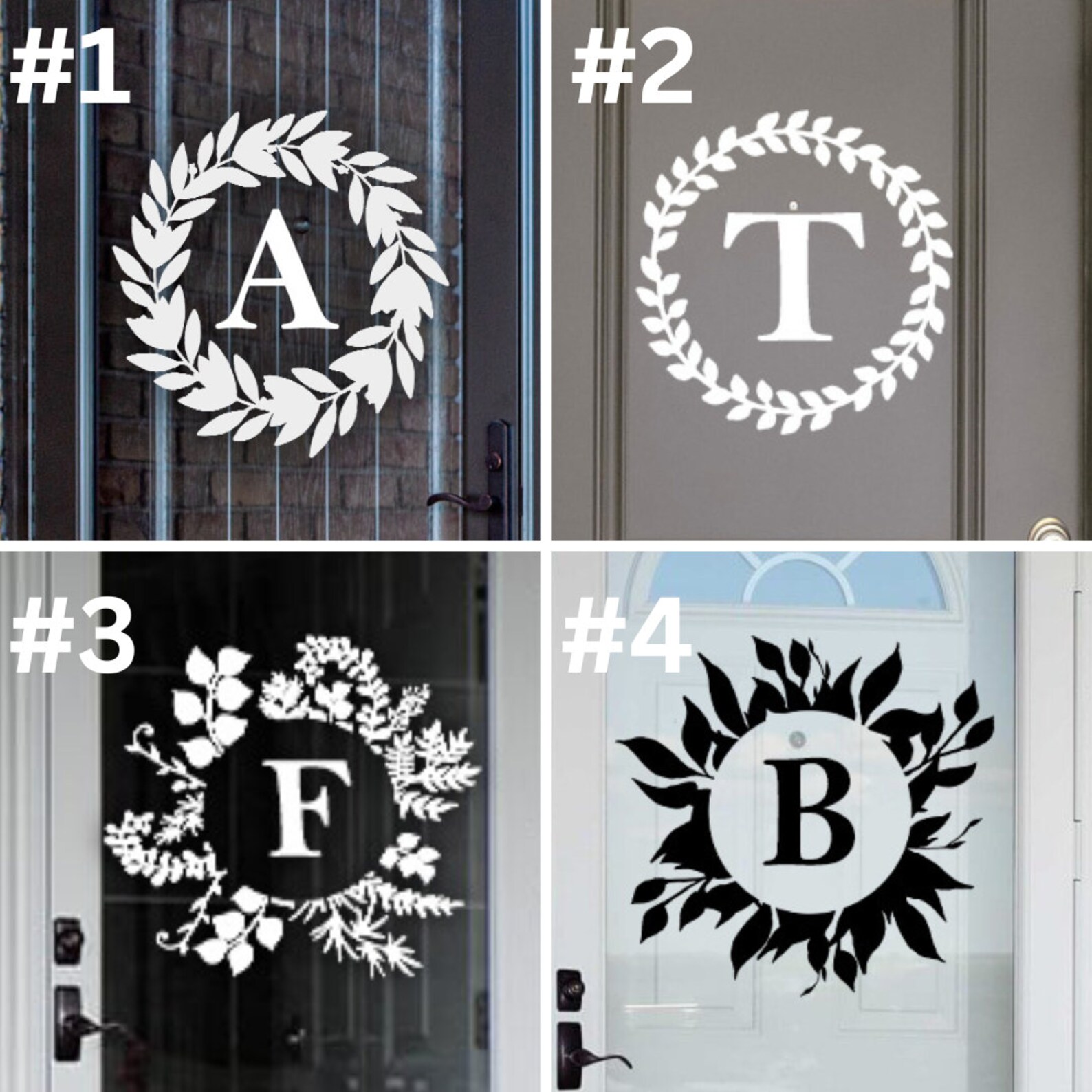 Custom Decal, Front Door Decal, Letter Door Decal, Last Name Decal ...